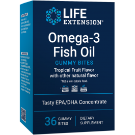 Omega-3 Fish Oil Gummy Bites (Tropical Fruit Flavor) | Life Extension ...
